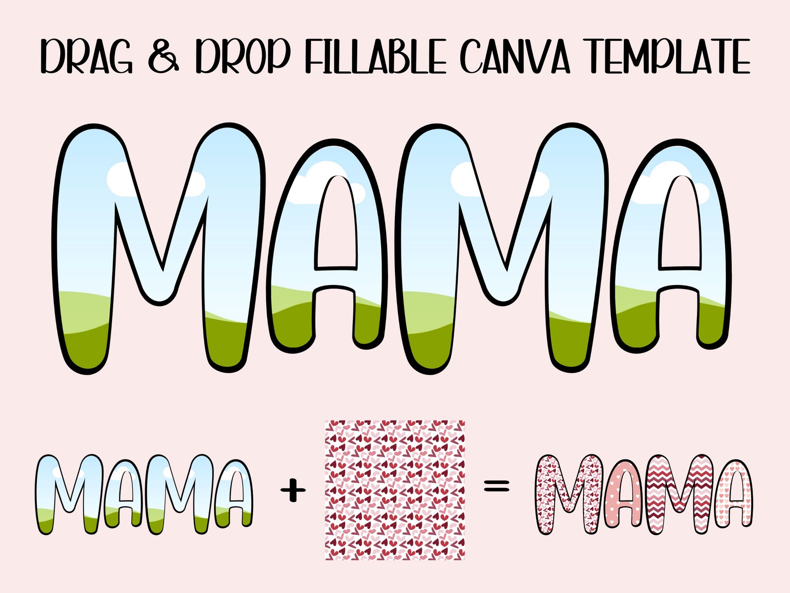 Fillable Mama Canva Frame Mother's Day Fillable PNG - Etsy
