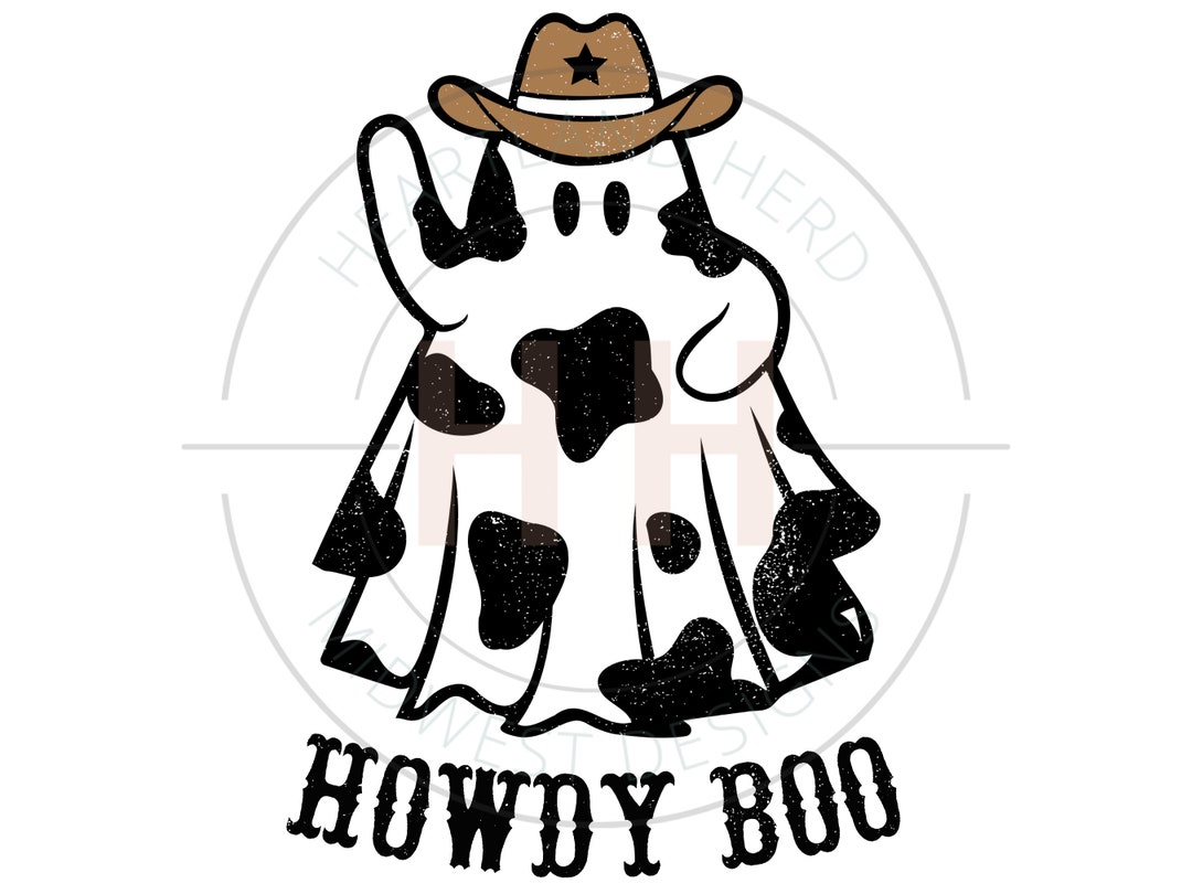 Distressed Cowboy Ghost PNG | Howdy Boo Western Sublimation | Western ...