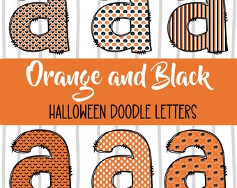 Lowercase Halloween Doodle - Etsy