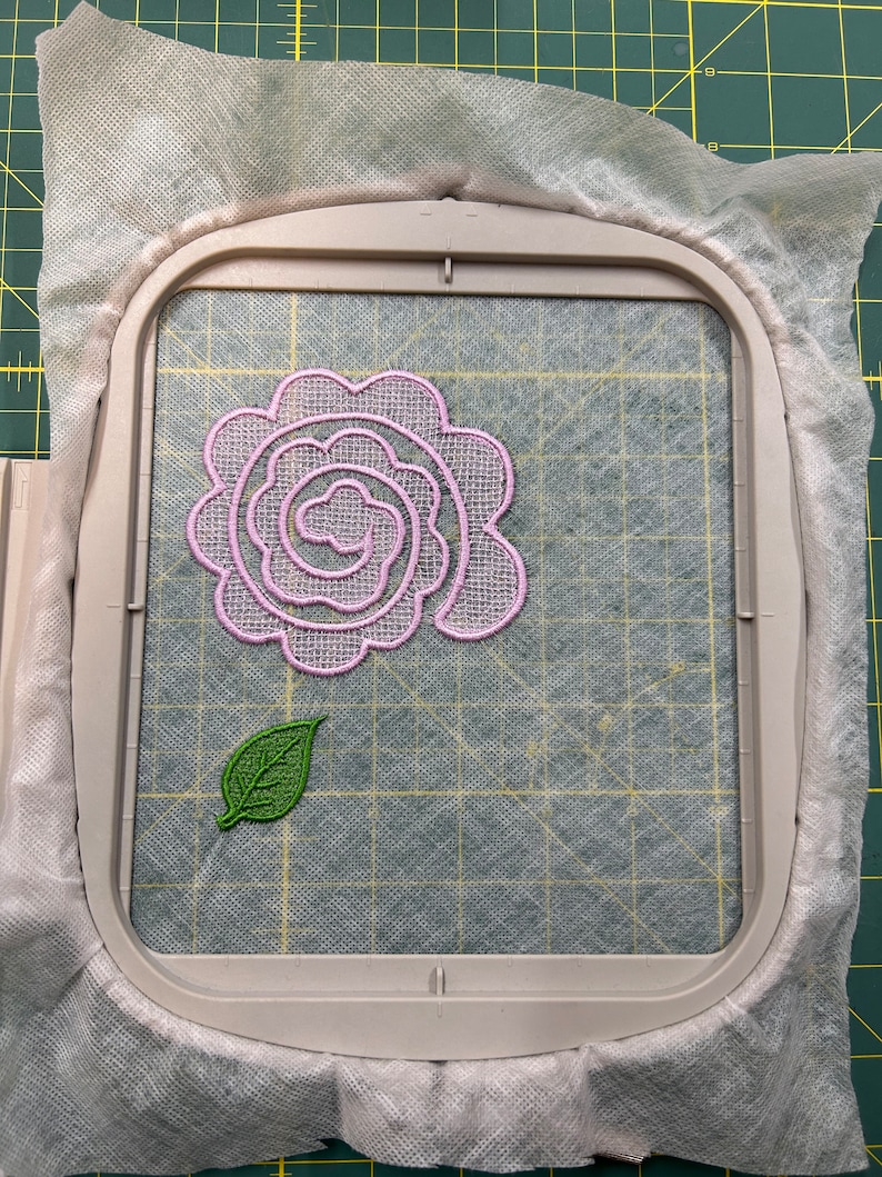 Rose FSL 3D Embroidery Digital File & Free FSL Sheet - Etsy