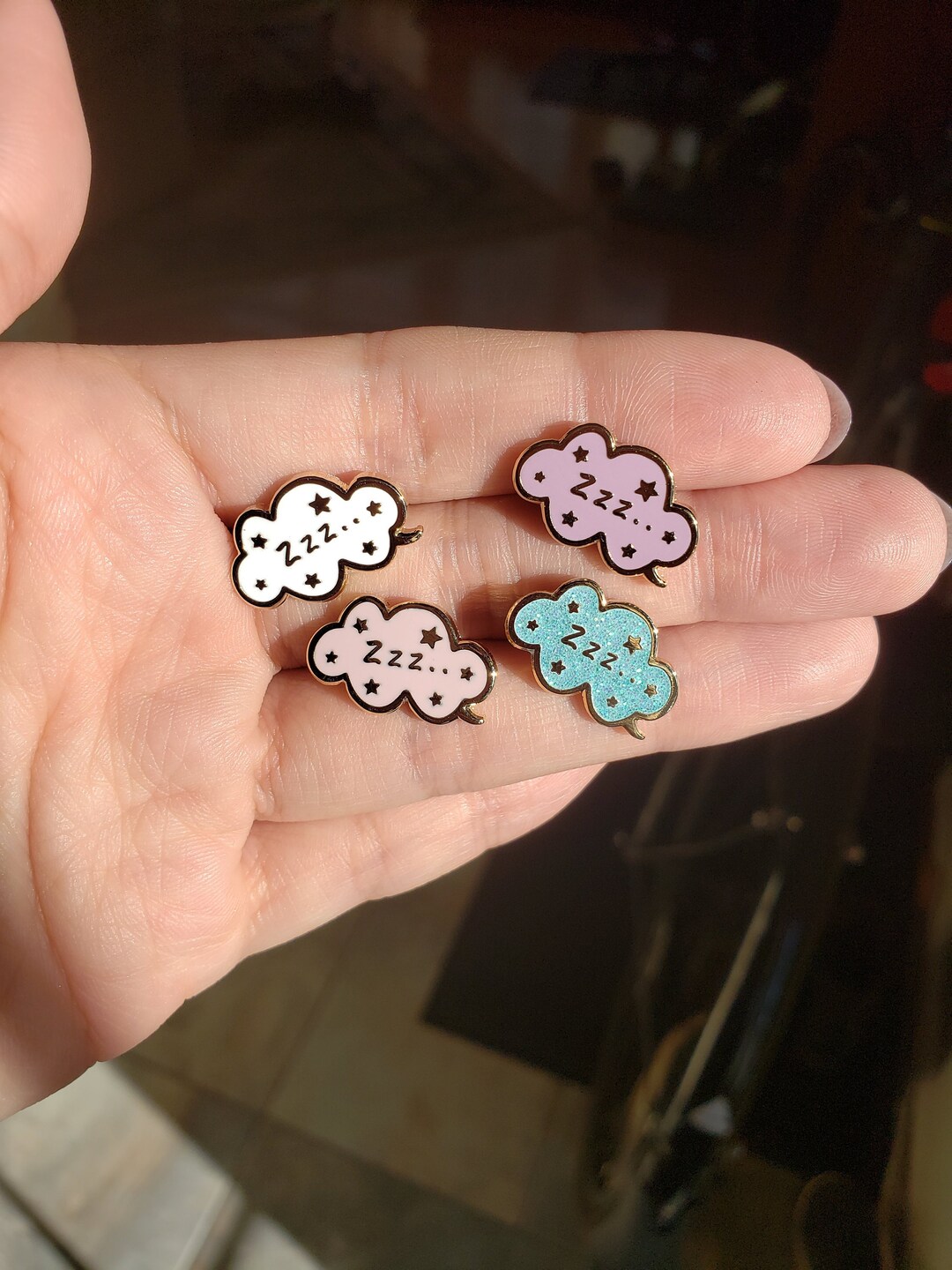 Zzz Cloud Pin Hard Enamel Mini - Etsy
