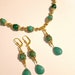 Jade Malachite Azurite Gold Jewelry Set Victorian Gold Set Jade ...