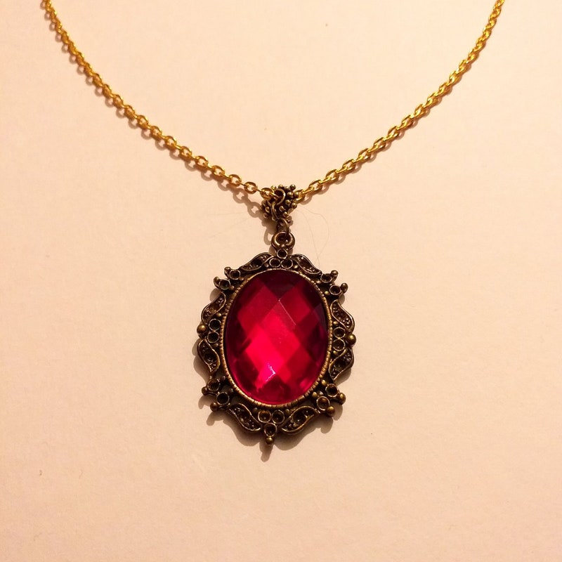 Red Necklace - Etsy