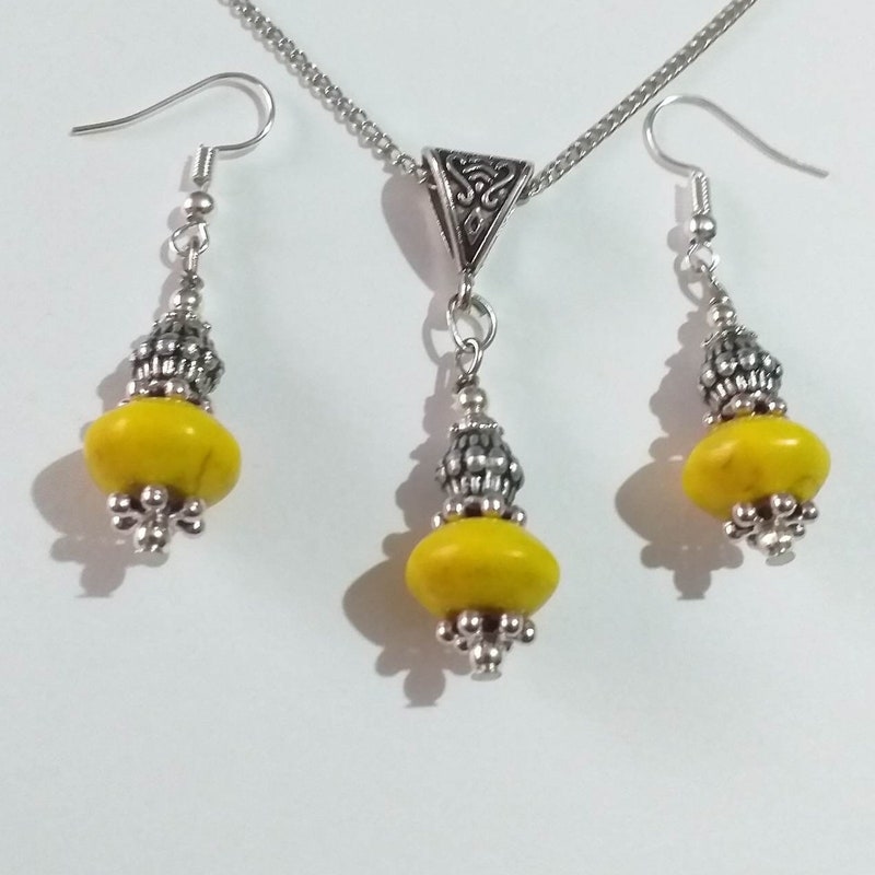 Yellow Jewelry Set - Etsy