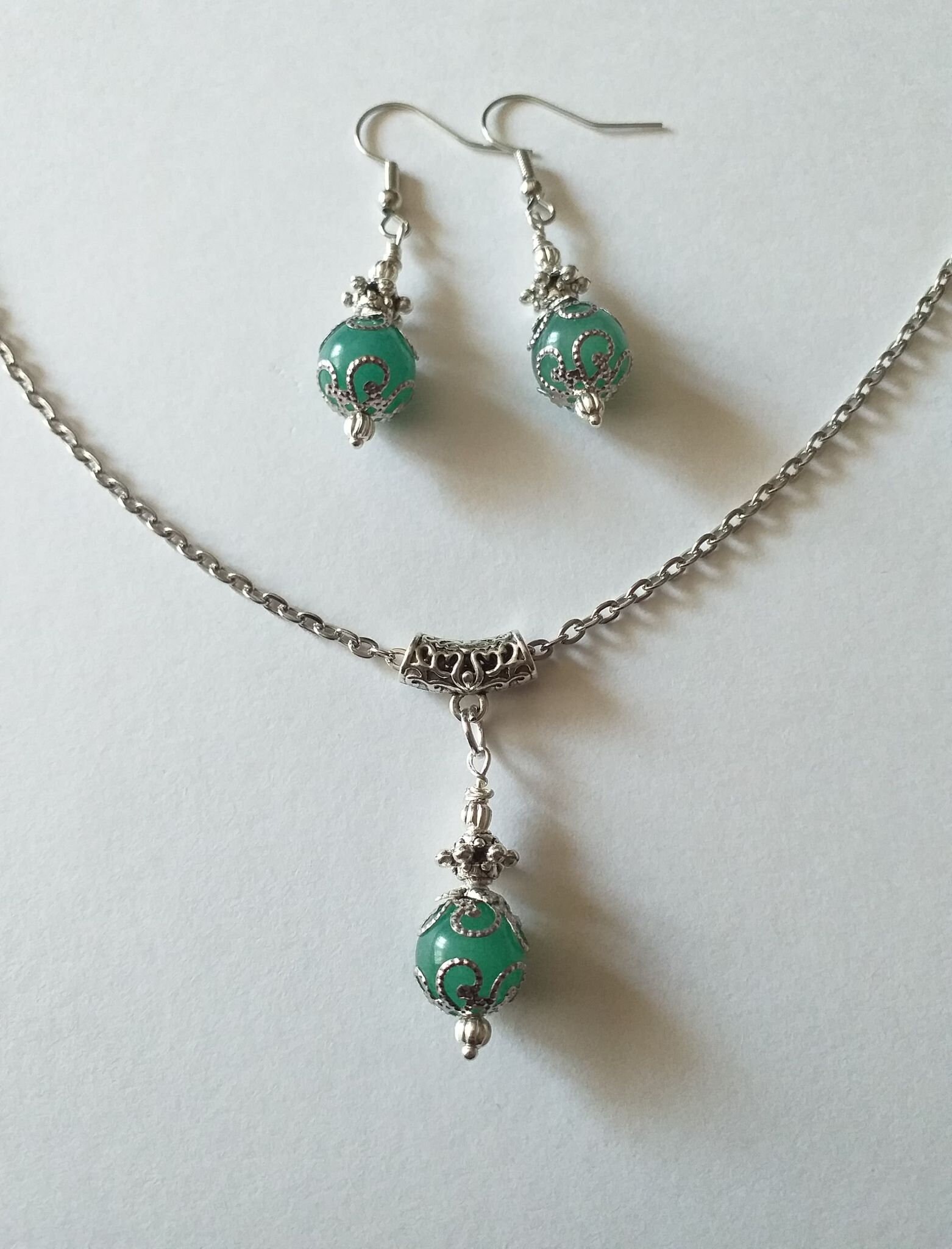 Jade Jewelry Set Victorian Silver Set Jade Earrings Jade - Etsy