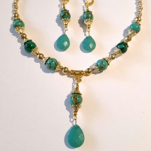 Jade Malachite Azurite Gold Jewelry Set Victorian Gold Set Jade ...