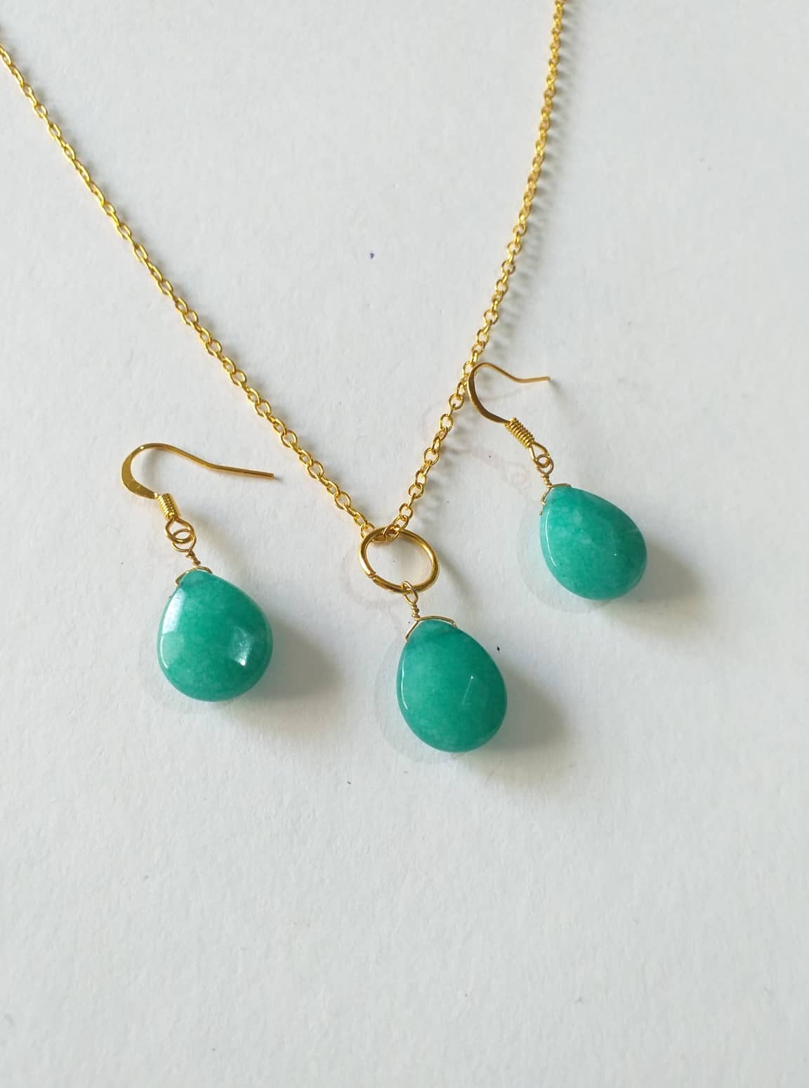 Jade Jewelry Set Victorian Gold Set Jade Earrings Jade Necklace ...