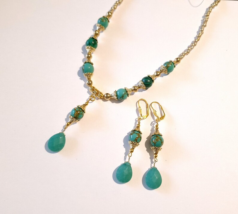 Jade Malachite Azurite Gold Jewelry Set Victorian Gold Set Jade ...