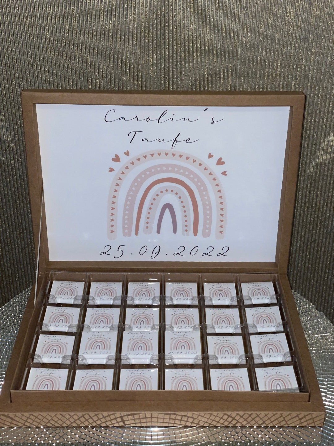 Rainbow Boho Rainbow Chocolate Box Personalized Guest Gift - Etsy