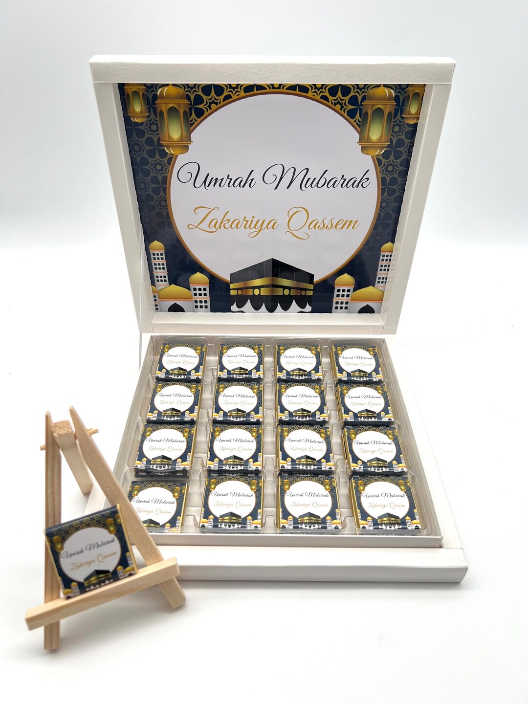Chocolate Box Personalized Umrah Mubarak Gift Guest Gift in Different ...