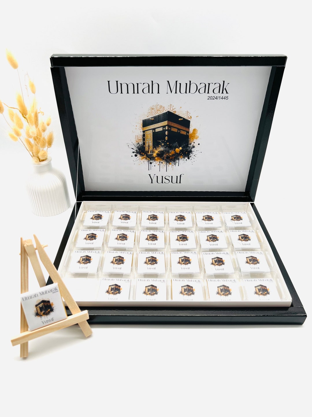 Chocolate Box Personalized Umrah Mubarak Gift Guest Gift in Different ...