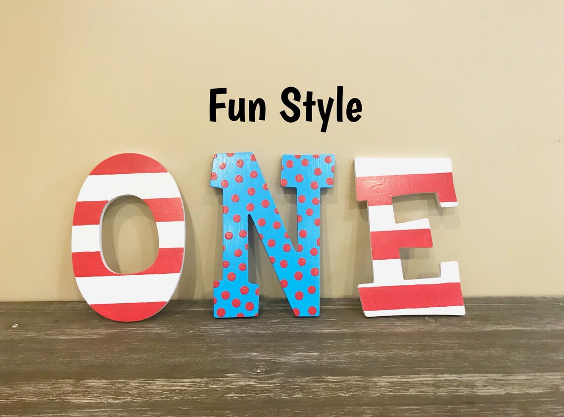 ONE Decorative Large Letters (set of 3 Letters) - Etsy