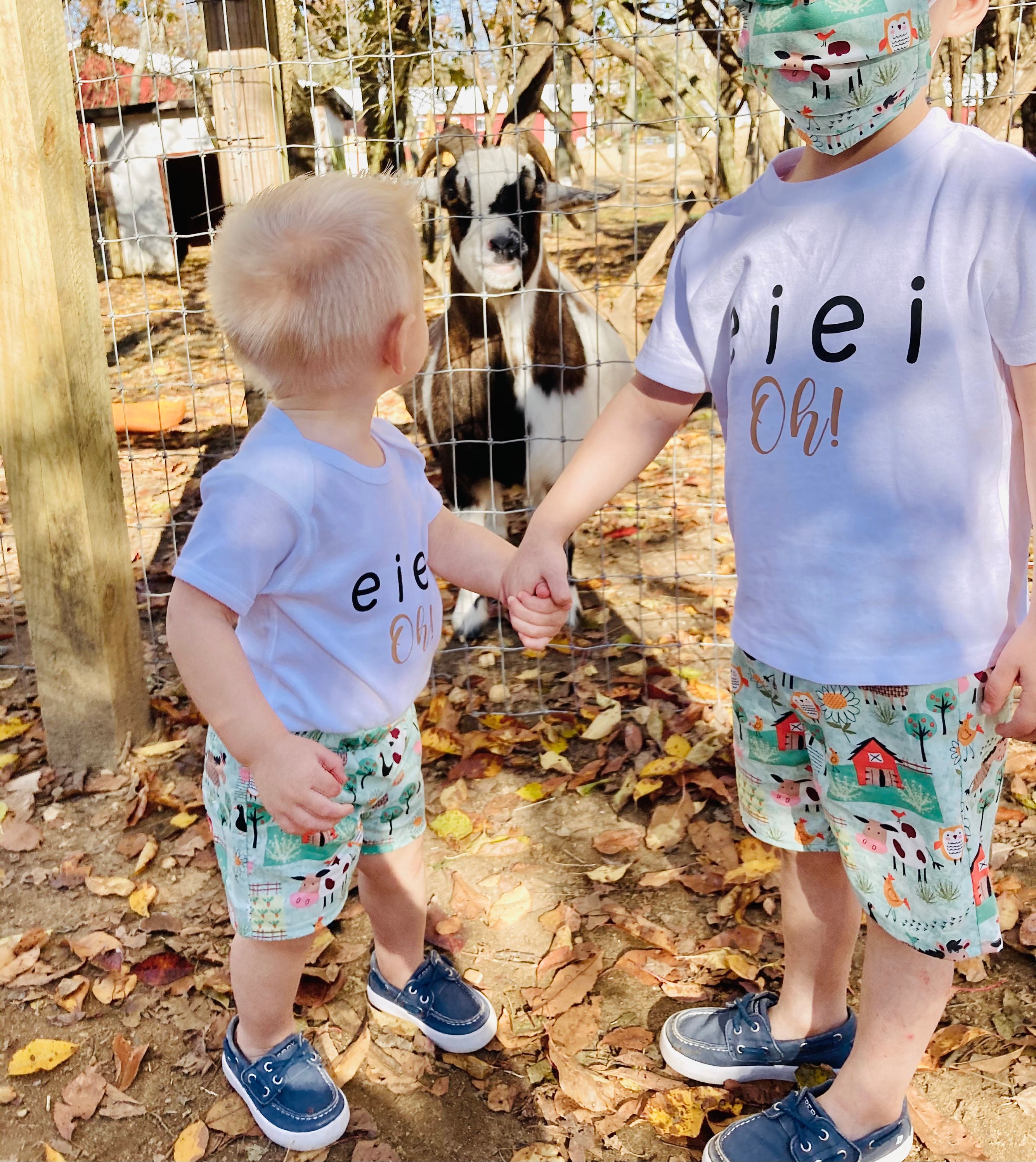 Farm Outfit Set Boys Matching Brother Outfits Farm Animal | Etsy