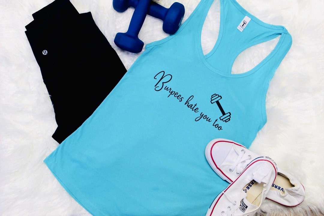Burpee Workout Tank, Gym Shirt, Women's Workout Shirt, Fitness Gear ...