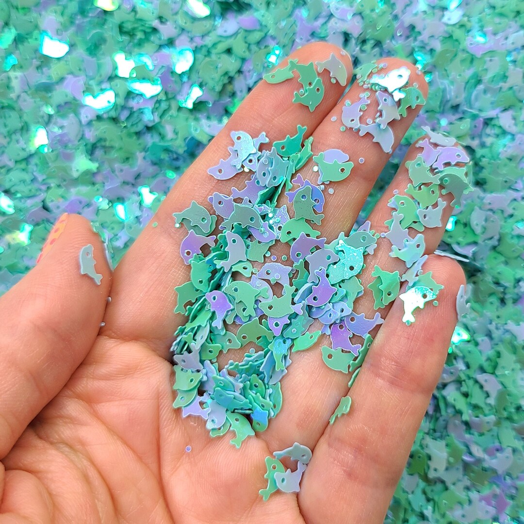 Dolphin Glitter Sequin, Glitter for Face Body Hair Nail Art, Loose ...