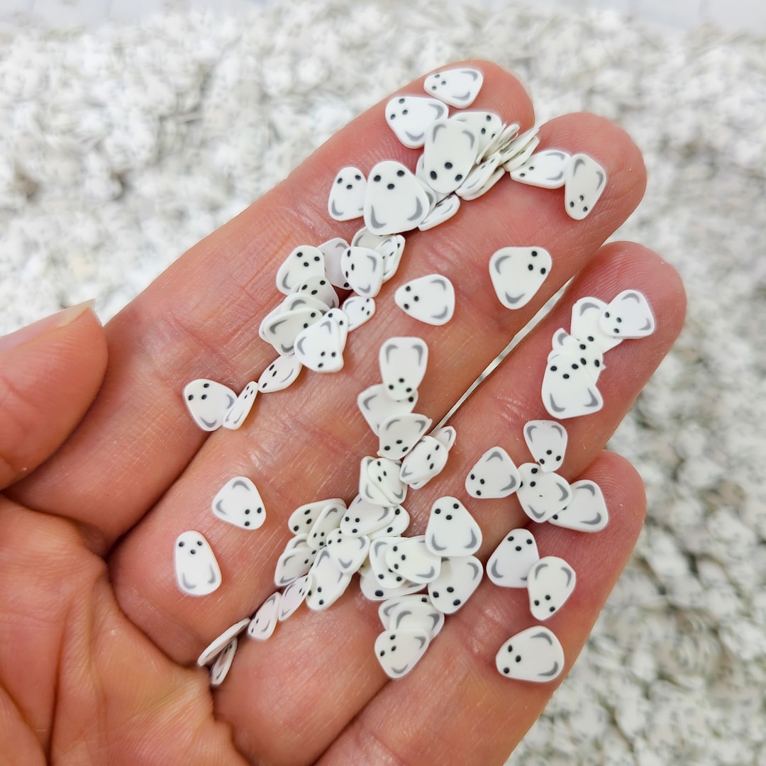 Spooky Ghost Polymer Clay Slices | Halloween Polymer Clay | Fimo Fake ...