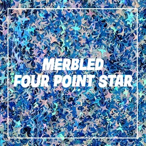 Blue 4-point Star Glitter, Glitter for Face Nail Art, Glitter for ...