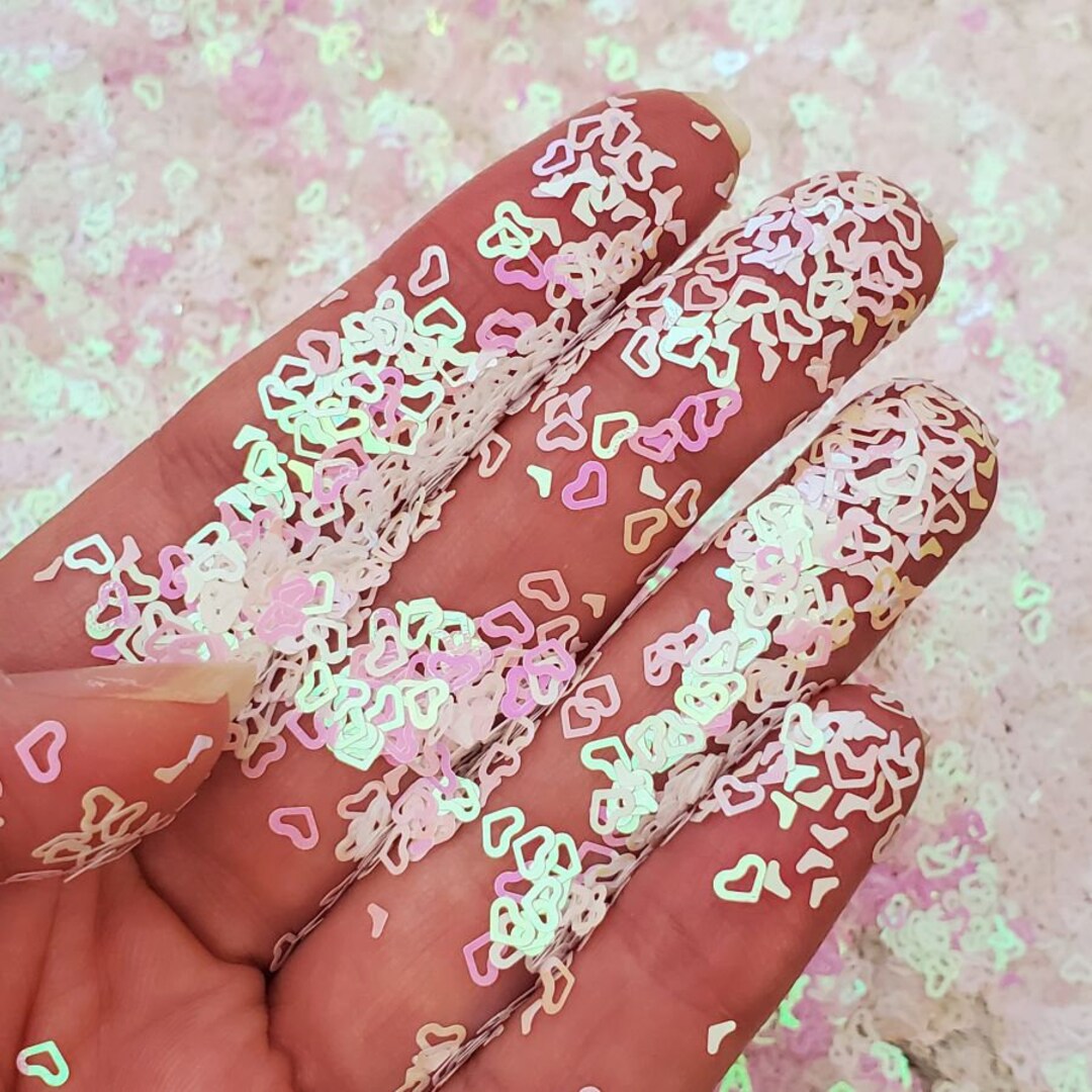 Heart Chunky Glitter for Face Hair Nail Art, Loose Glitter for Tumbler Resin, Craft Glitter ...