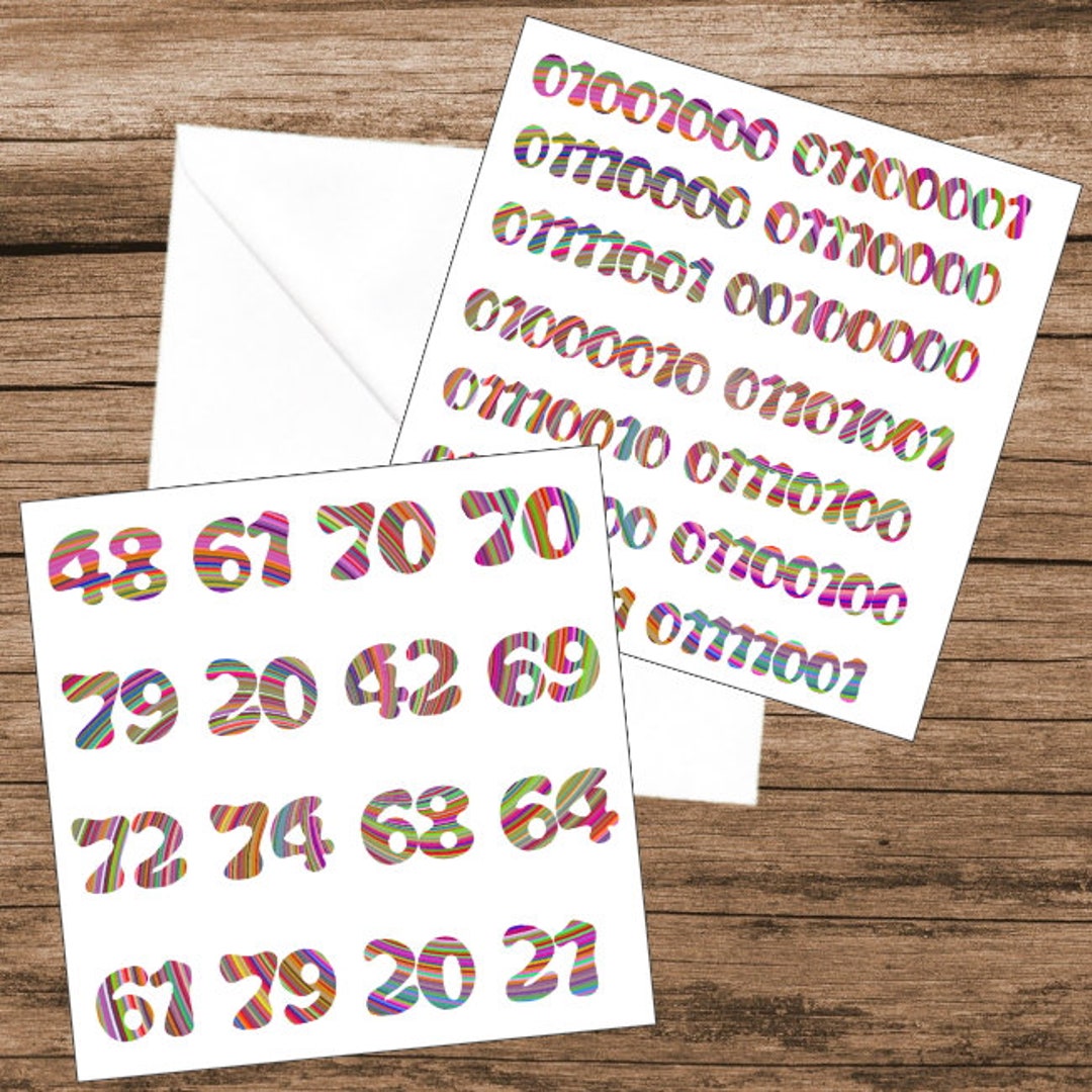 Computer Code Happy Birthday Greetings Card for the Computer - Etsy