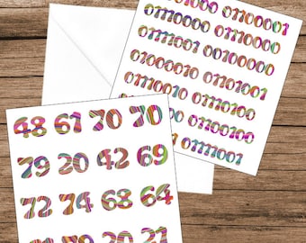 Geeky Birthday Card BASIC Computer Programming Language - Etsy