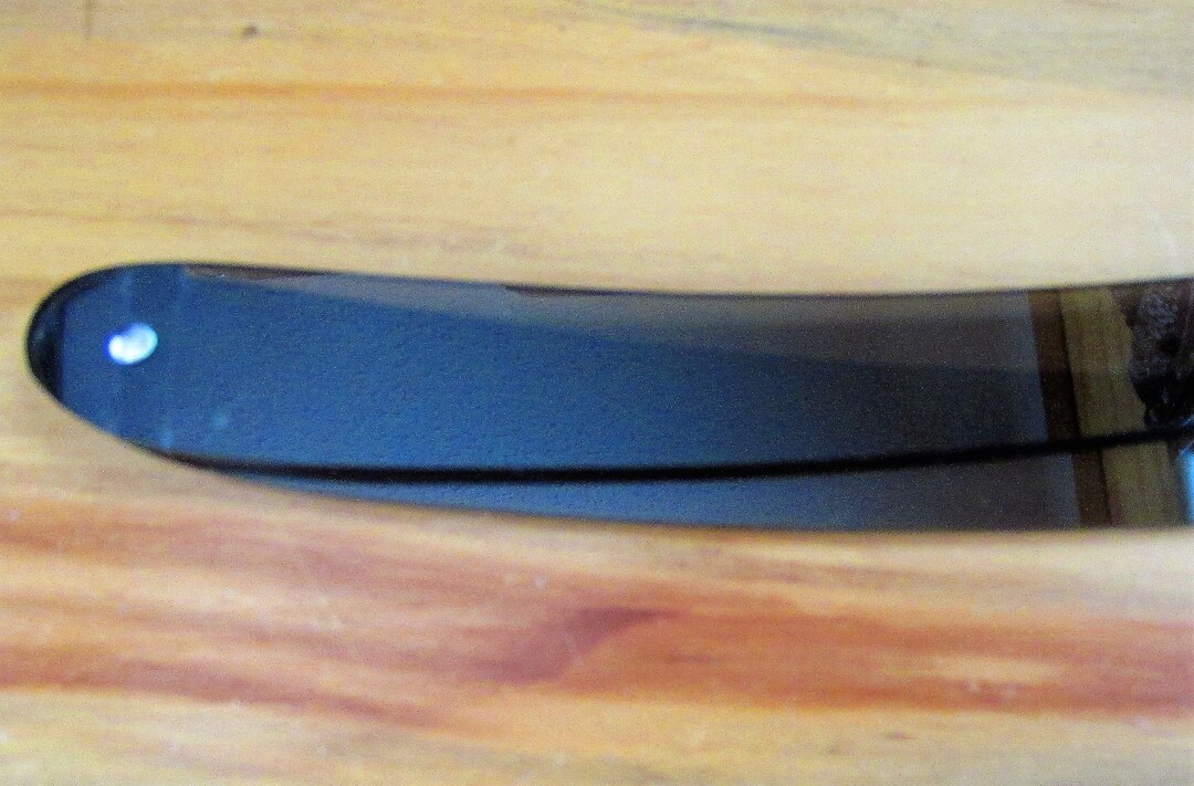 468 Translucent SMOKE Vintage Straight Razor REPLACEMENT SCALES (handle ...