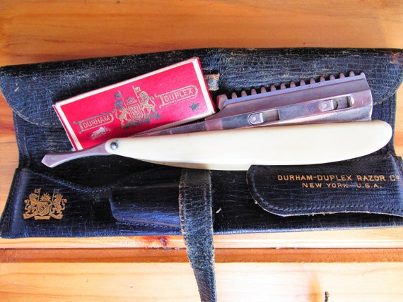 DURHAM DUPLEX Vintage Straight Razor Trimmer/Shaper With blade | Etsy