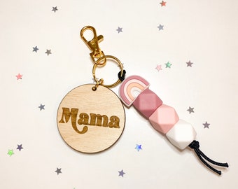 Mama Wood Keychain - Etsy