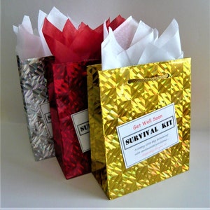 Get Well Soon Survival Kit - Novelty Gift, Laughter is the Best Medine ...