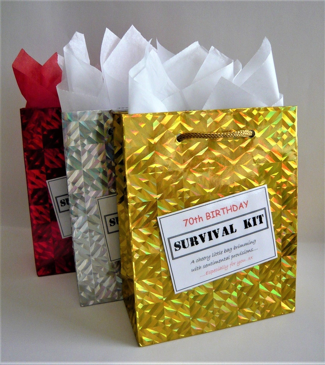70th Birthday Survival Kit MALE Novelty Gift, Fun Birthday Present ...