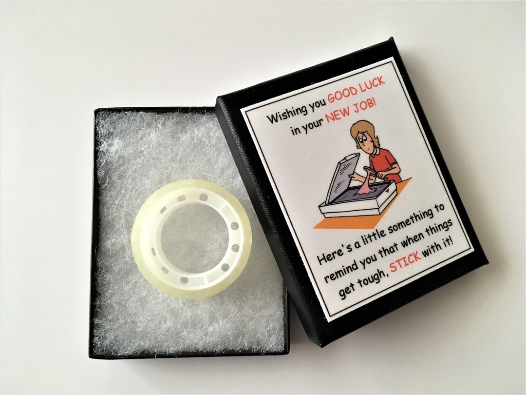 New Job Novelty Gift Good Luck, Joke, Well Done, Sellotape, Fun Present ...