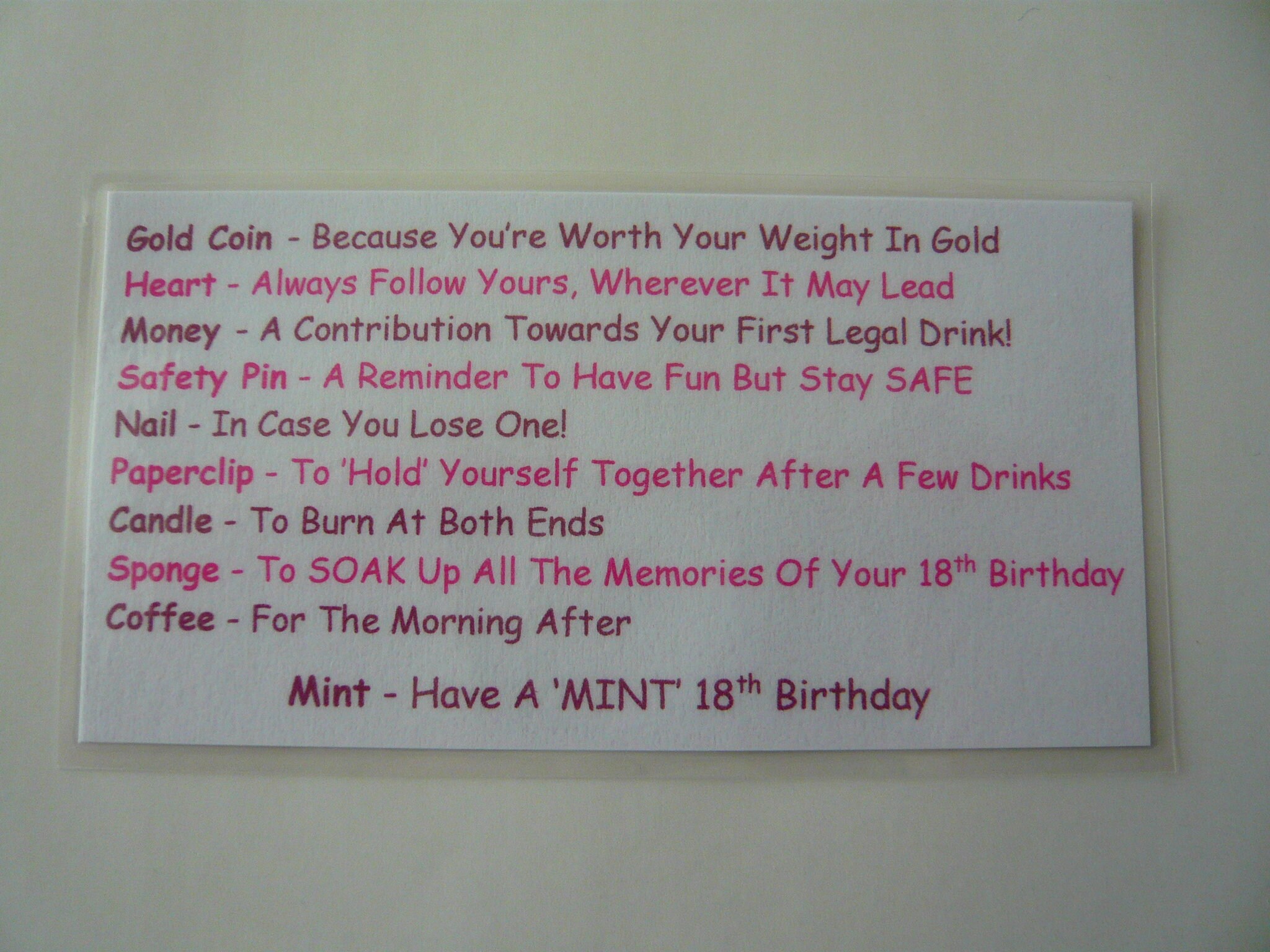 18th Birthday Survival Kit - FEMALE - Novelty Gift, Fun Birthday ...