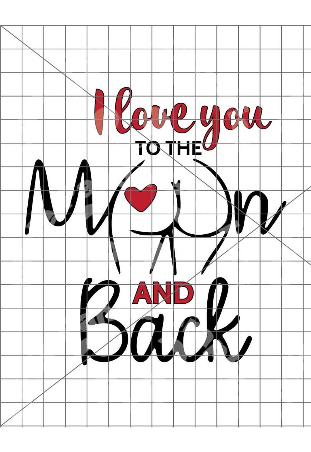 I Love You to the Moon and Back Svg Eps Ai Dxf Pdf Png - Etsy