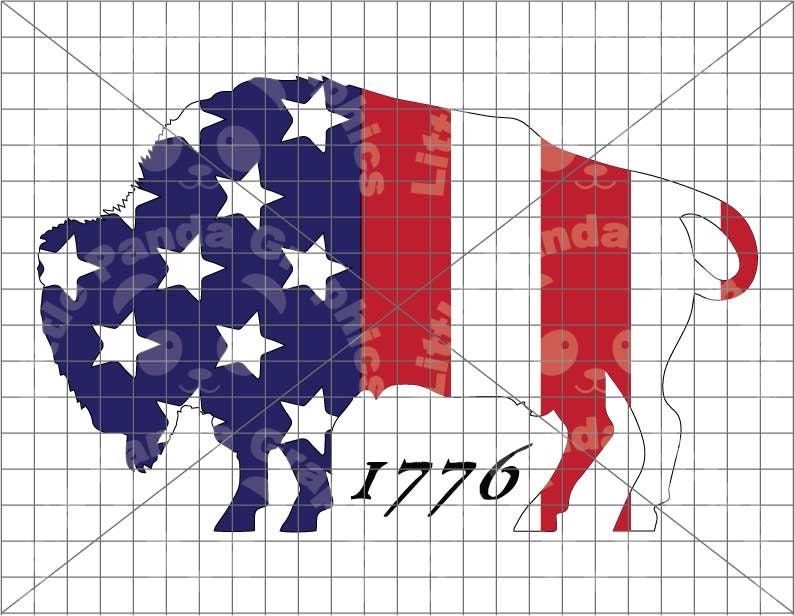 Patriotic 1776 American Buffalo (bison) - Etsy