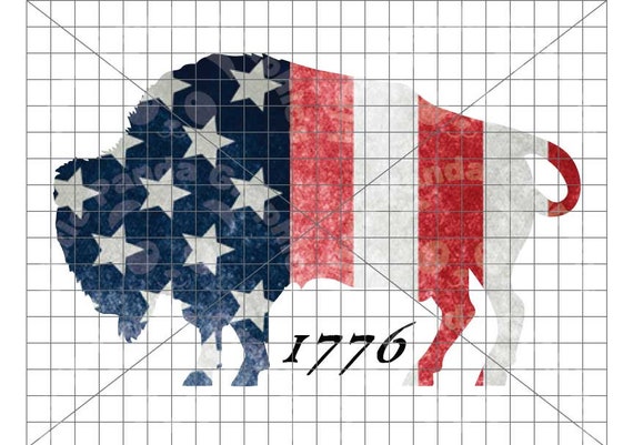 Patriotic 1776 American Buffalo bison - Etsy
