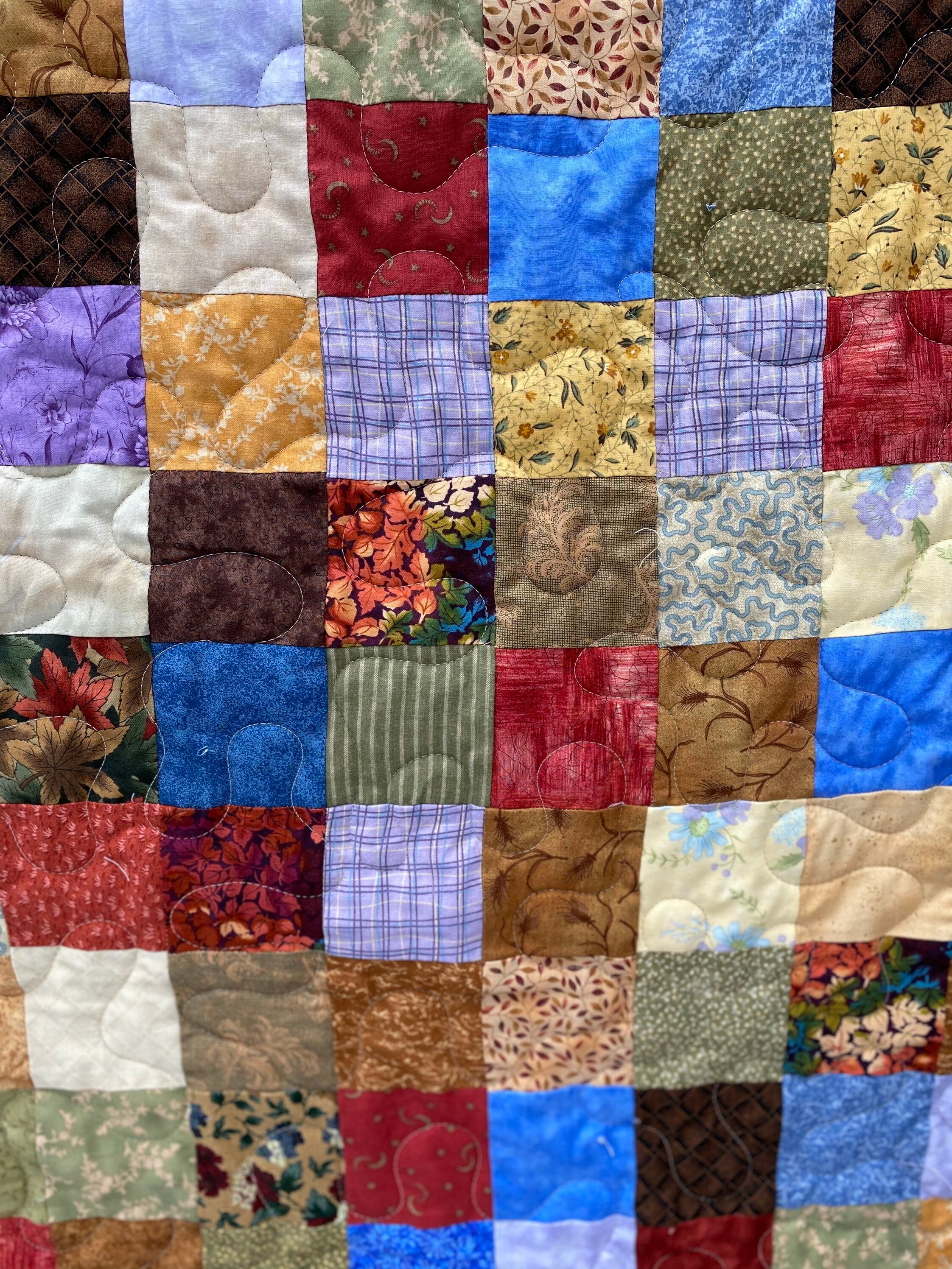 Multi-colored Patchwork Handmade Quilt for Sale - Etsy