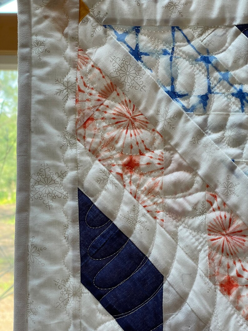 Ice Crystals Quilt Block, Piecework Quilt for Sale - Etsy