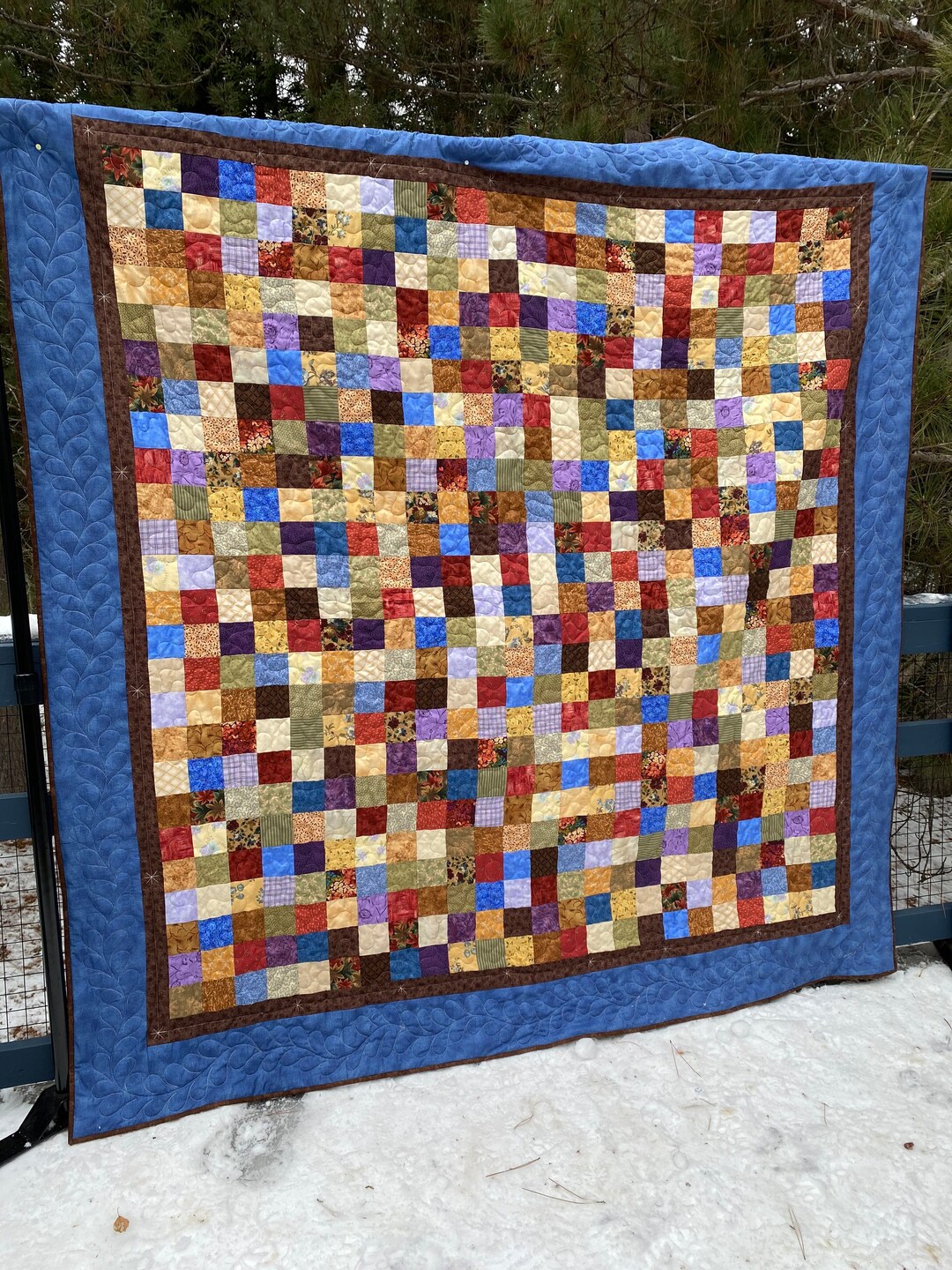 Multi-colored Patchwork Handmade Quilt for Sale - Etsy
