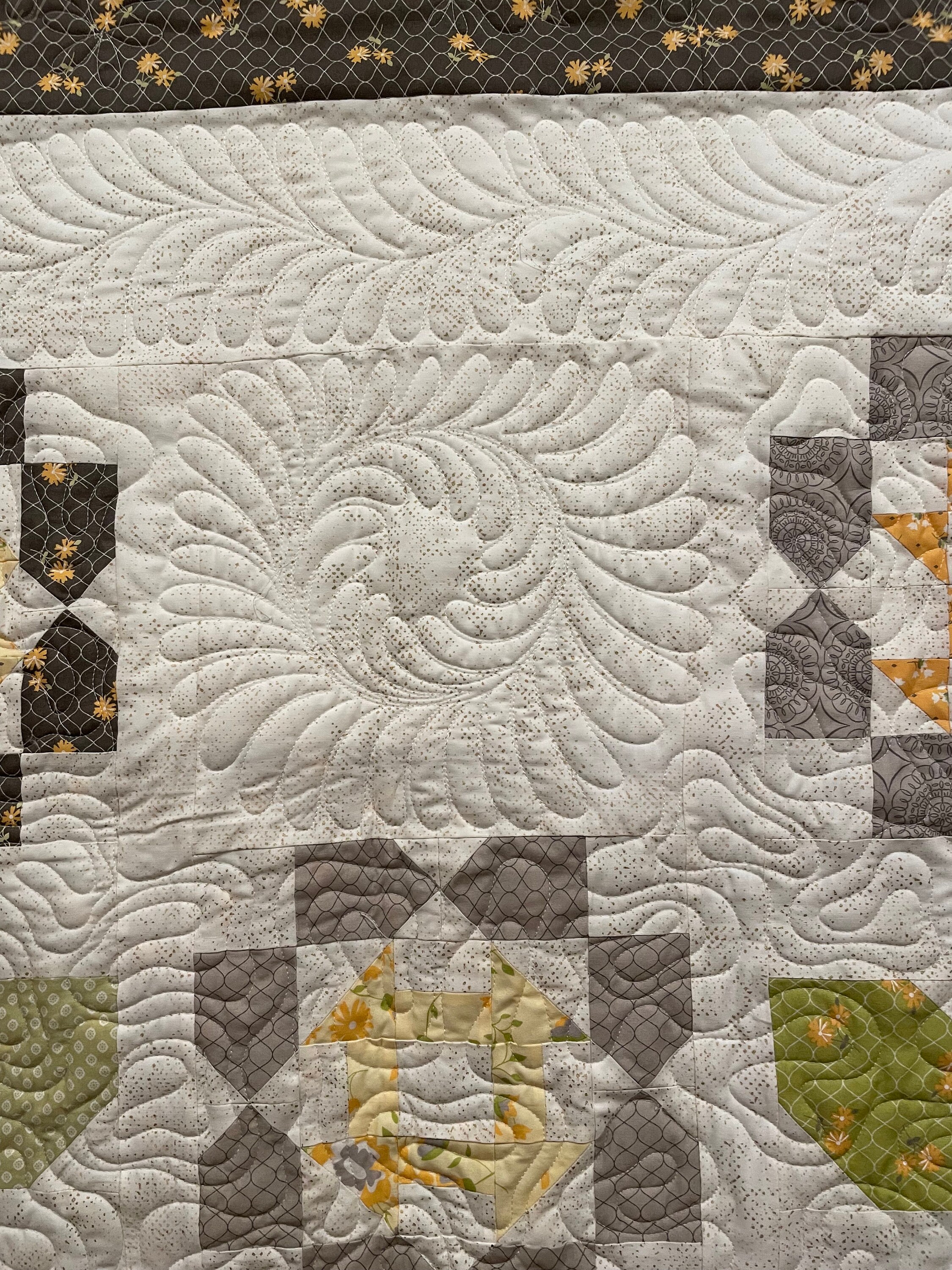 Flower Block Piecework Quilt for Sale, Handmade - Etsy