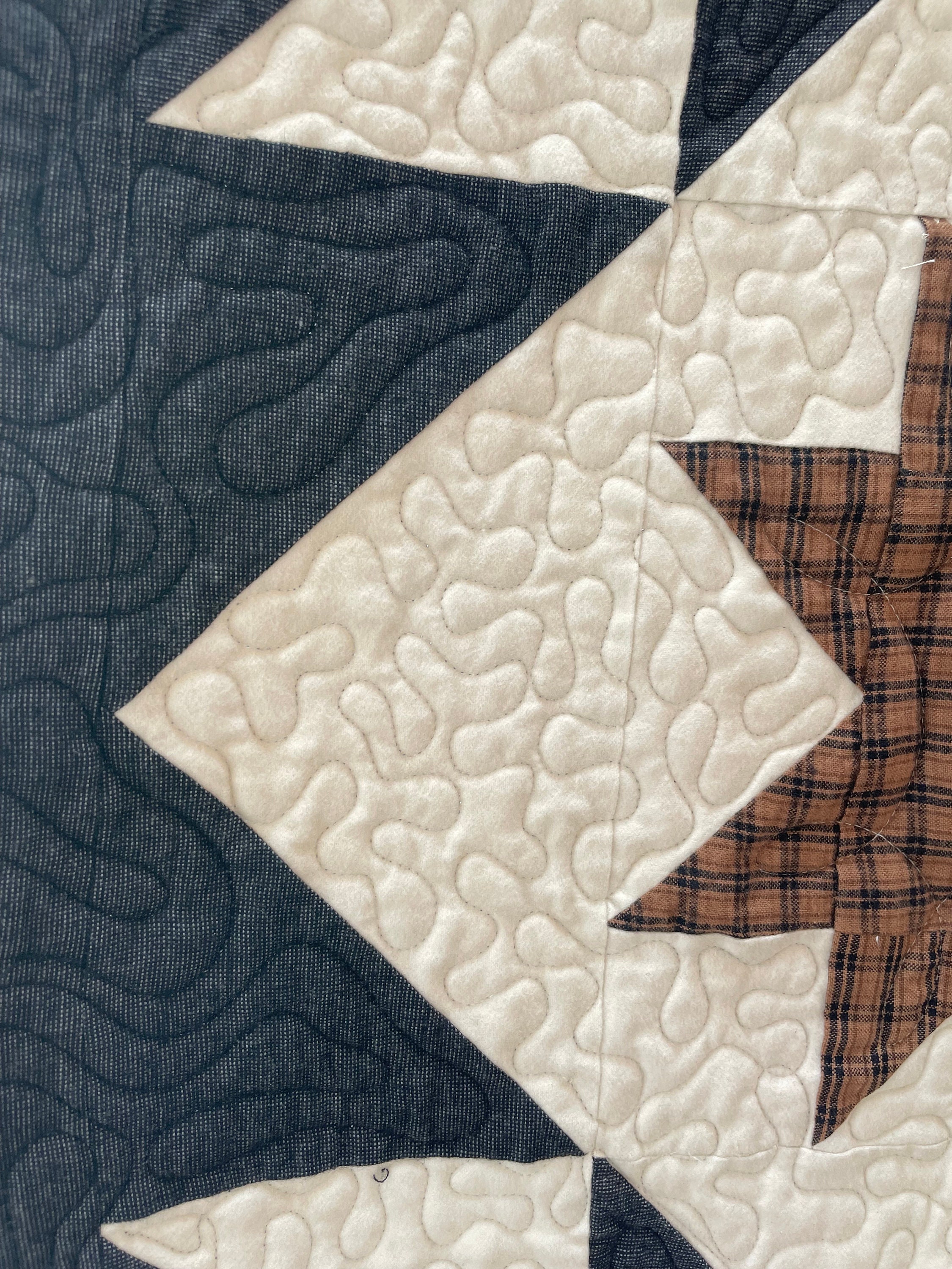 Modern Farmhouse Piecework Quilt for Sale - Etsy