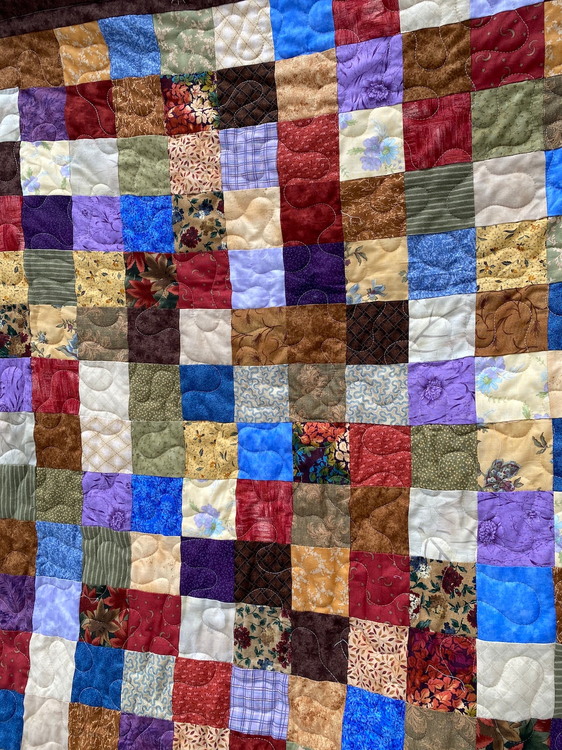 Multi-colored Patchwork Handmade Quilt for Sale - Etsy