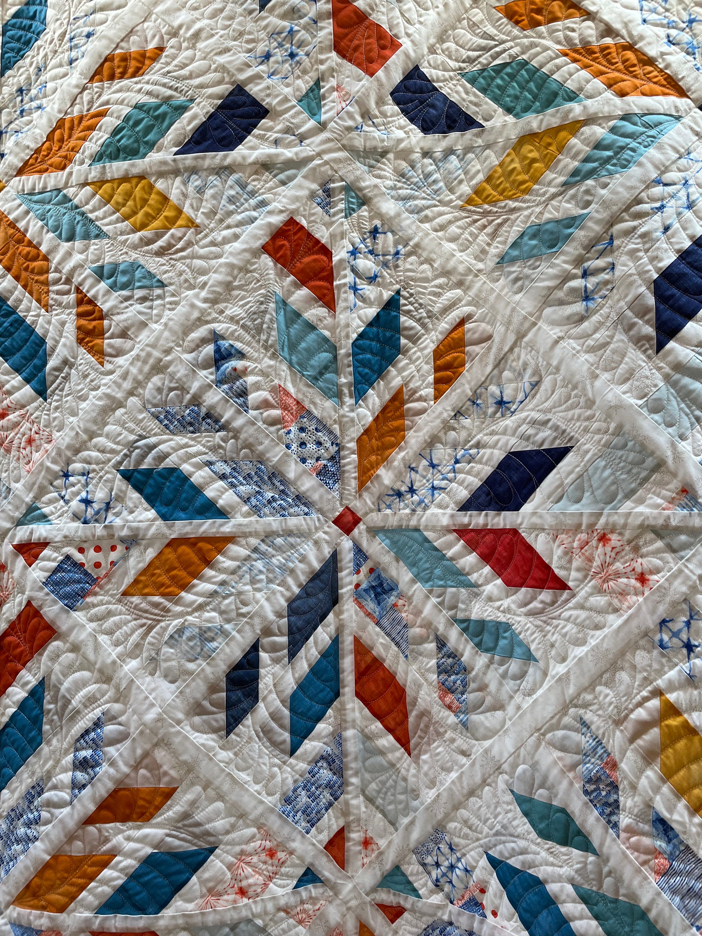 Ice Crystals Quilt Block, Piecework Quilt for Sale - Etsy