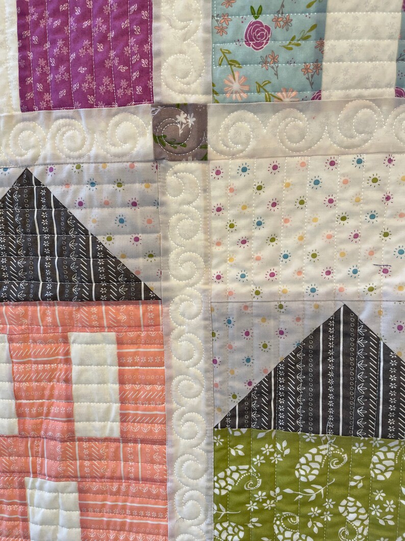 Neighborhood Piecework Quilt for Sale - Etsy
