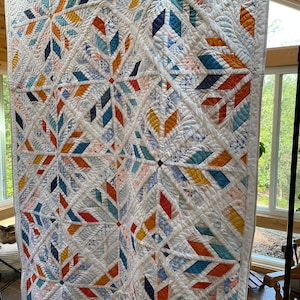 Ice Crystals Quilt Block, Piecework Quilt for Sale - Etsy