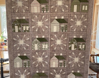 Red and Gray Churn Dash Quilt Block Piecework Quilt for Sale - Etsy