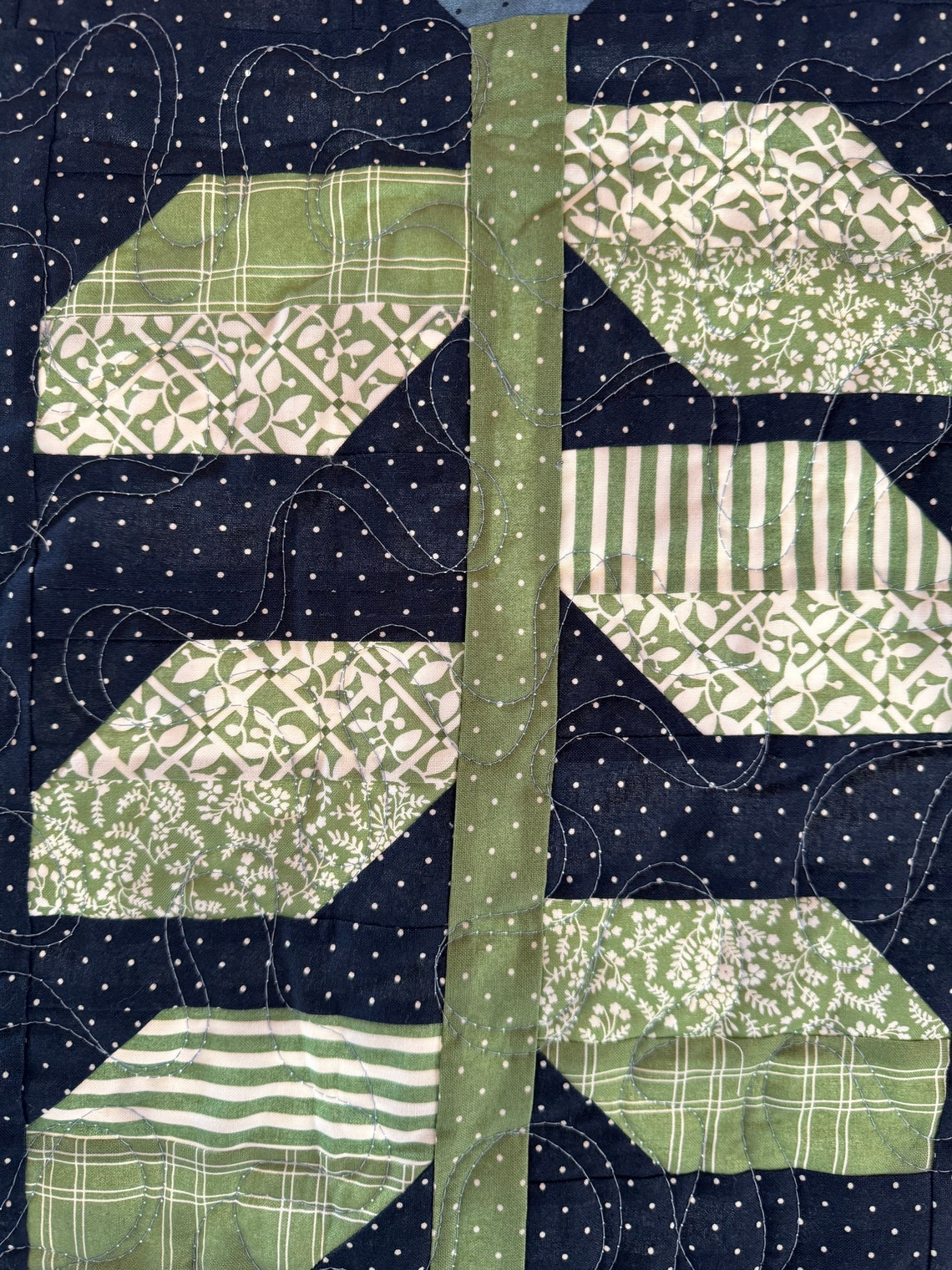 Midnight Garden, Flower Block Piecework Quilt for Sale, Handmade - Etsy