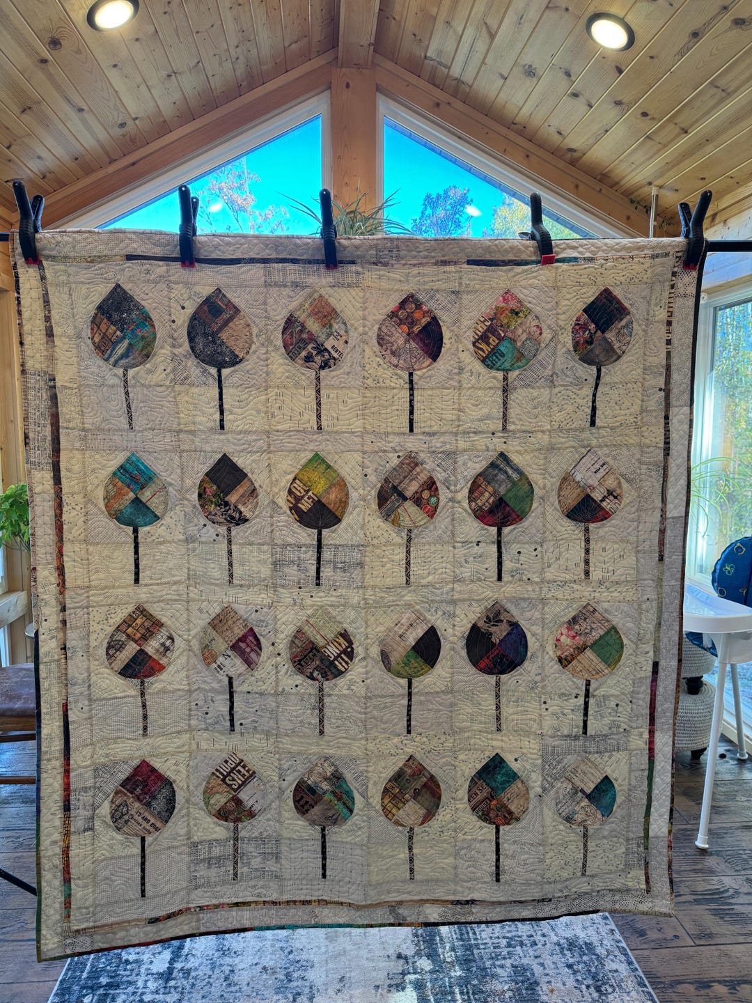 Abstract Tree Piecework Quilt for Sale - Etsy