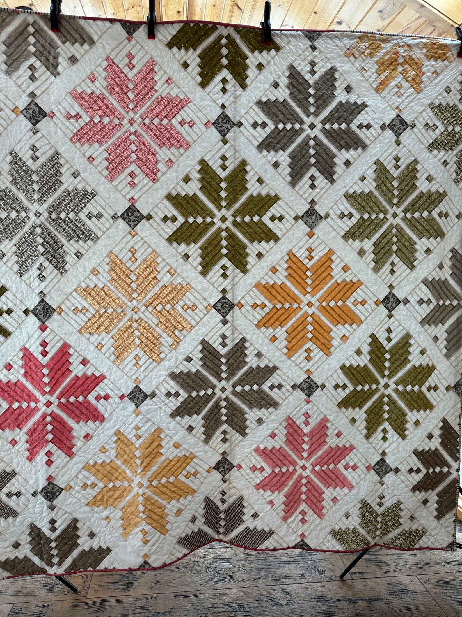 Snowflakes Block Piecework Quilt for Sale - Etsy