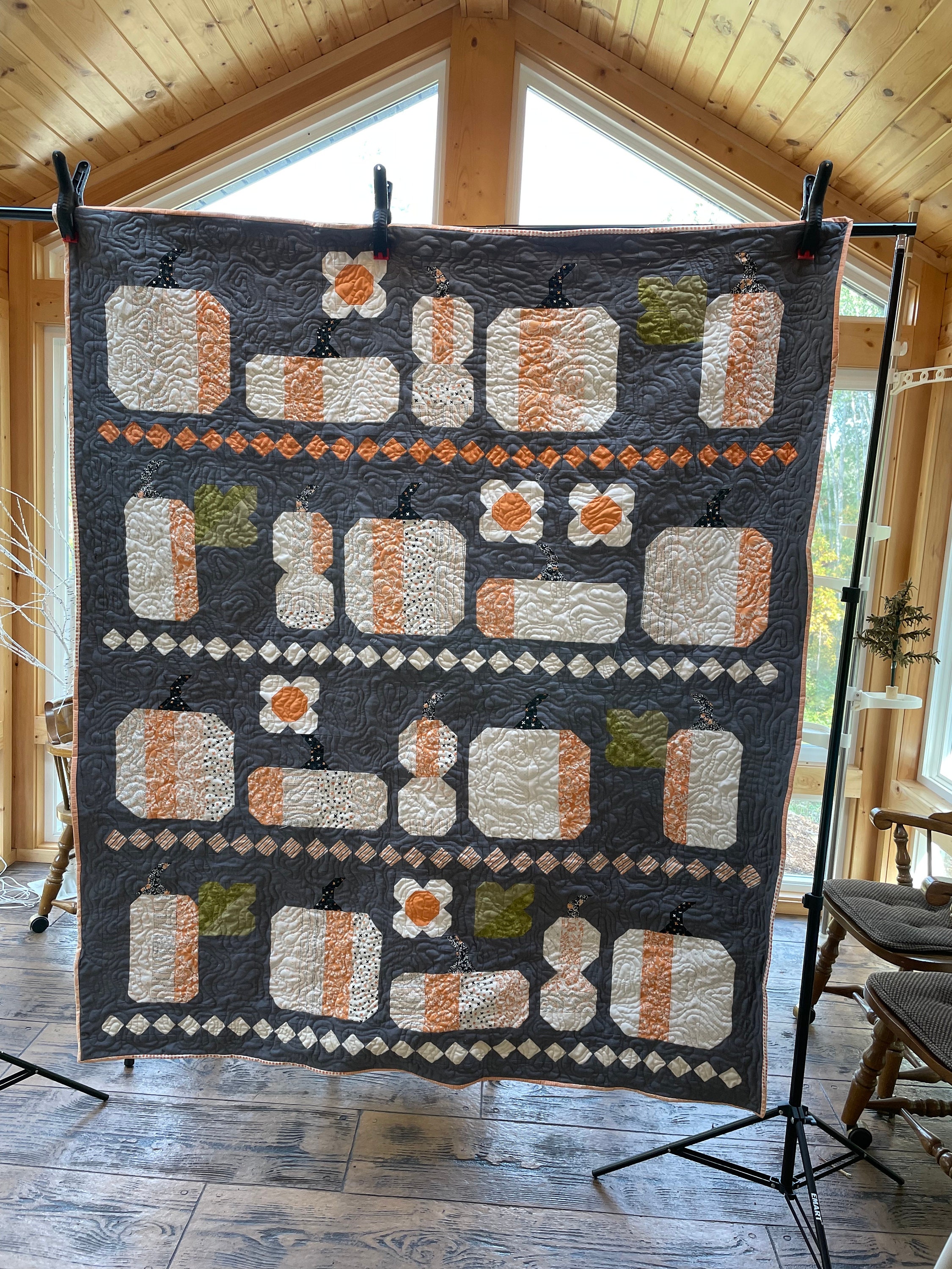 Patchwork Pumpkin, Piecework Quilt for Sale - Etsy