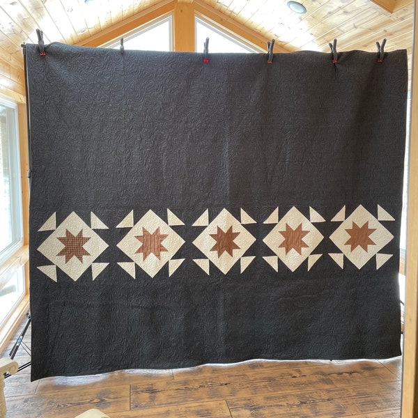 Modern Rustic Quilt - Etsy
