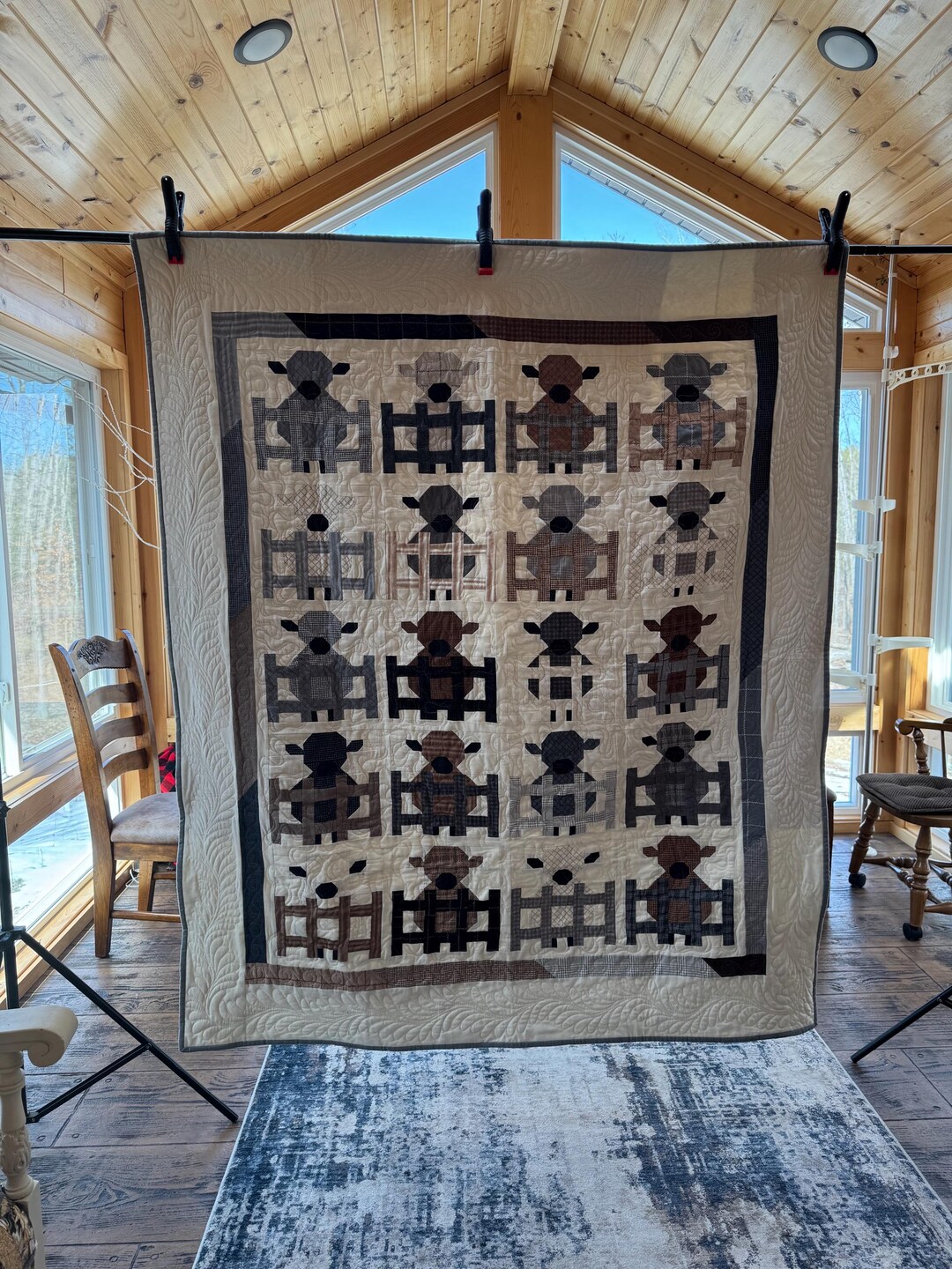 Sheep Block Piecework Quilt for Sale - Etsy